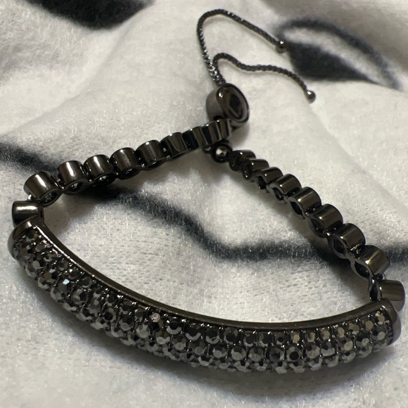 Joan Boyce | Jewelry | Joan Boyce Bolo Adjustable Black Pave Crystal ...